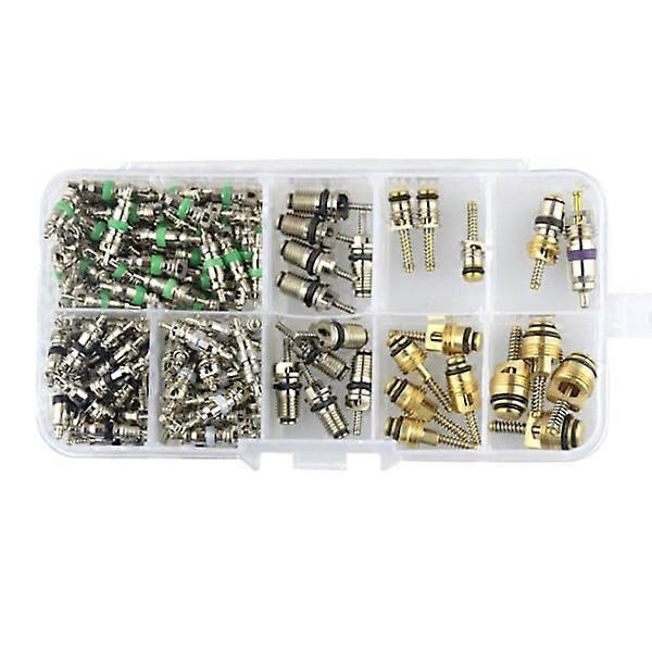 134 Pcs Schrader Valves R12- R134a Kit Air Conditioning Schrader Valve ...