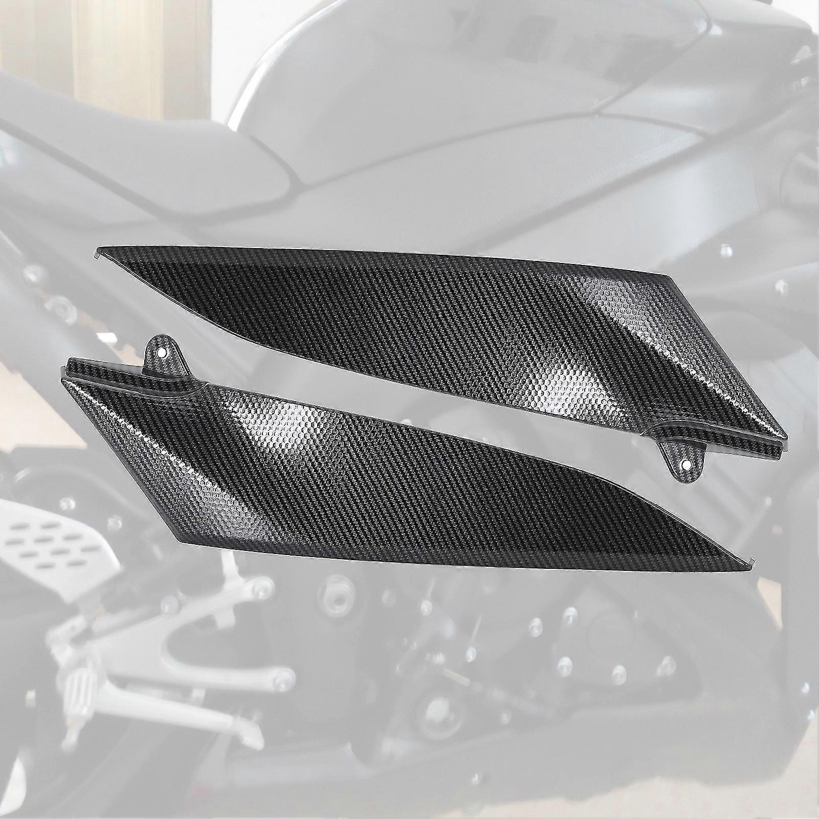 2pcs Fuel Tank Side Covers Durable Easy Installation Carbon Texture Abs ...