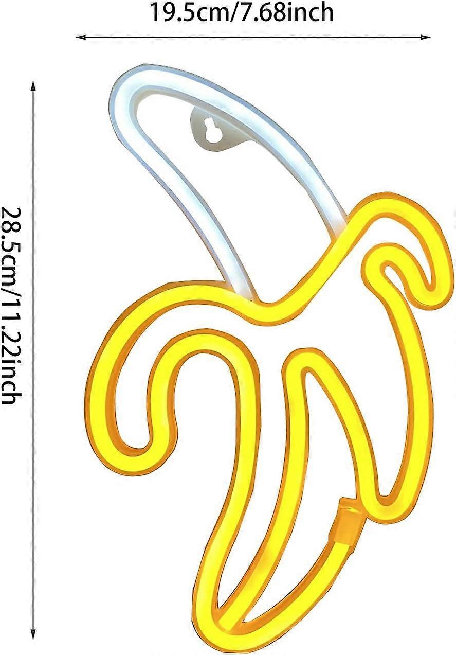 2024 New Banana Neon LED Neon Wall Mount Neon for Home Decor Battery ...