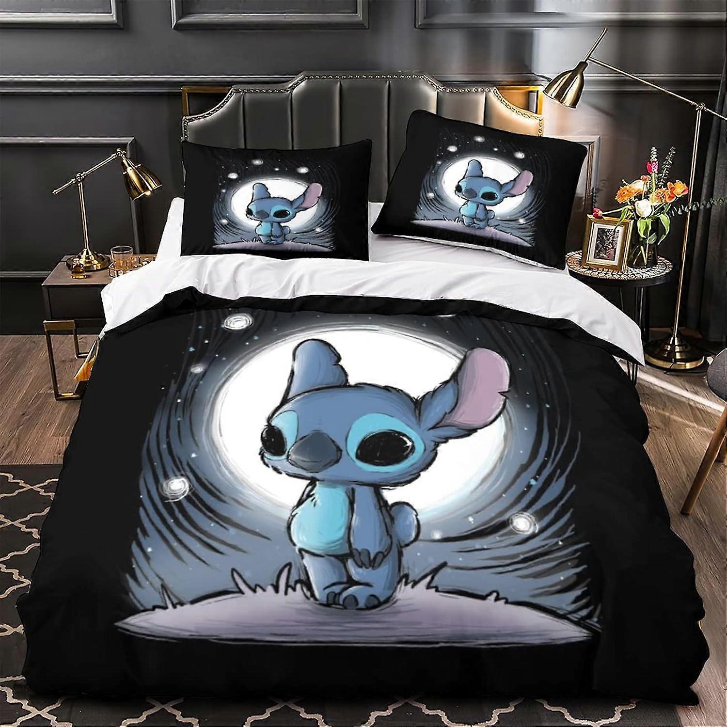 Stitch Duvet Cover Bedding Set, Microfiber Lilo & Stitch Animated ...