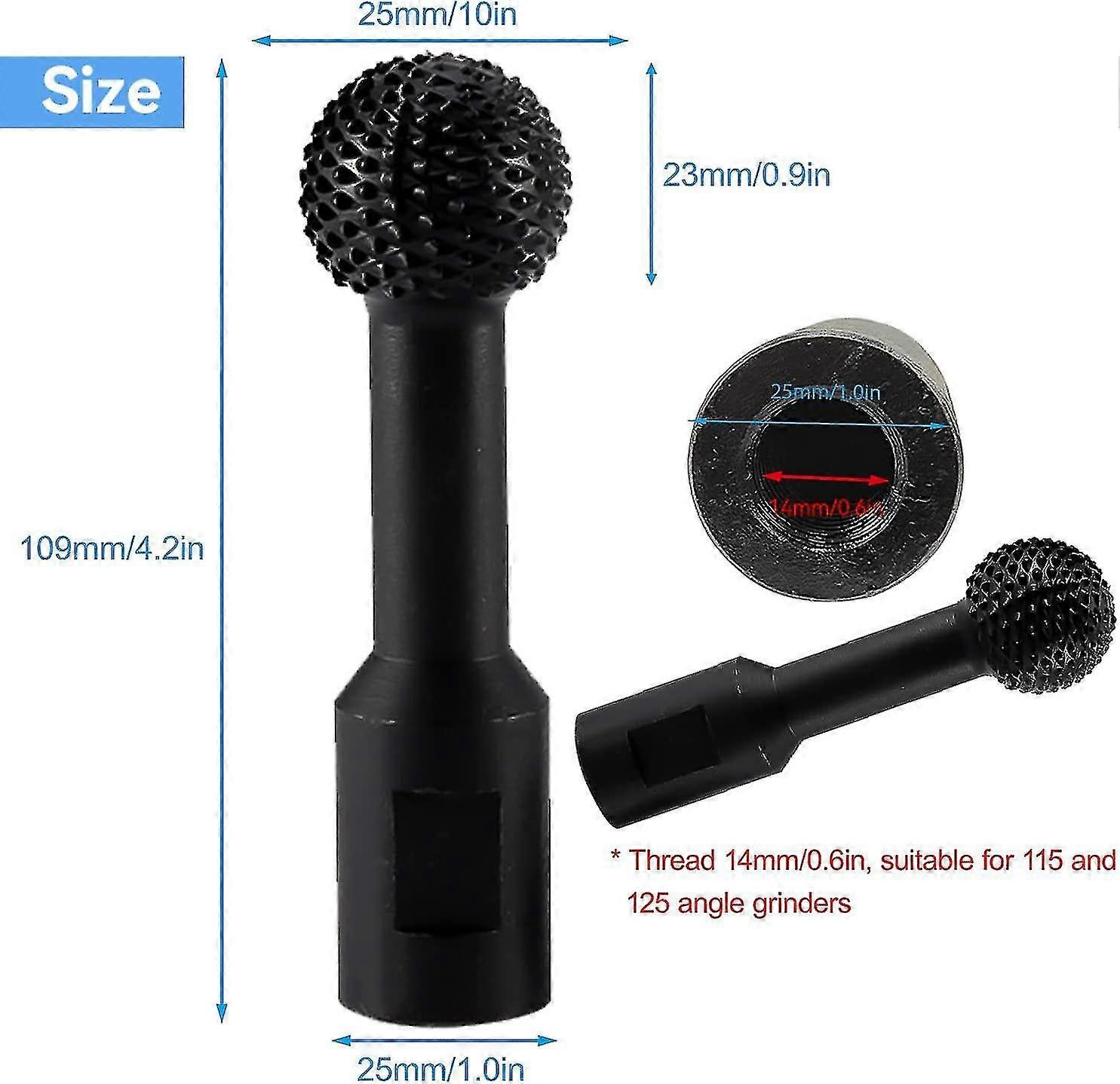 Carve The Spherical Milling Cutter, 25mm Wood Shaper Ball For 115/125 ...
