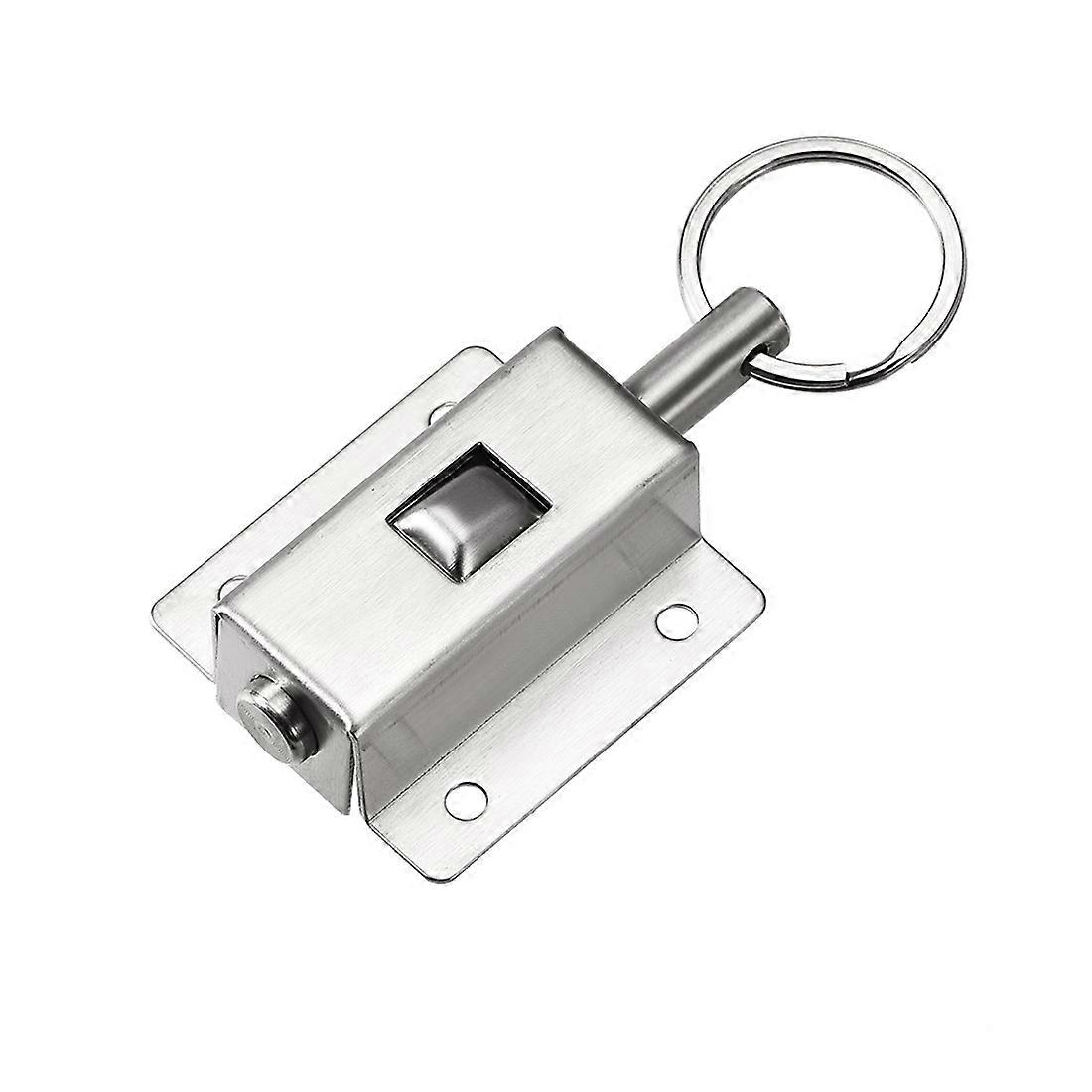 uxcell Door Barrel Bolt Stainless Steel Ring-Pull Spring Loaded Auto ...