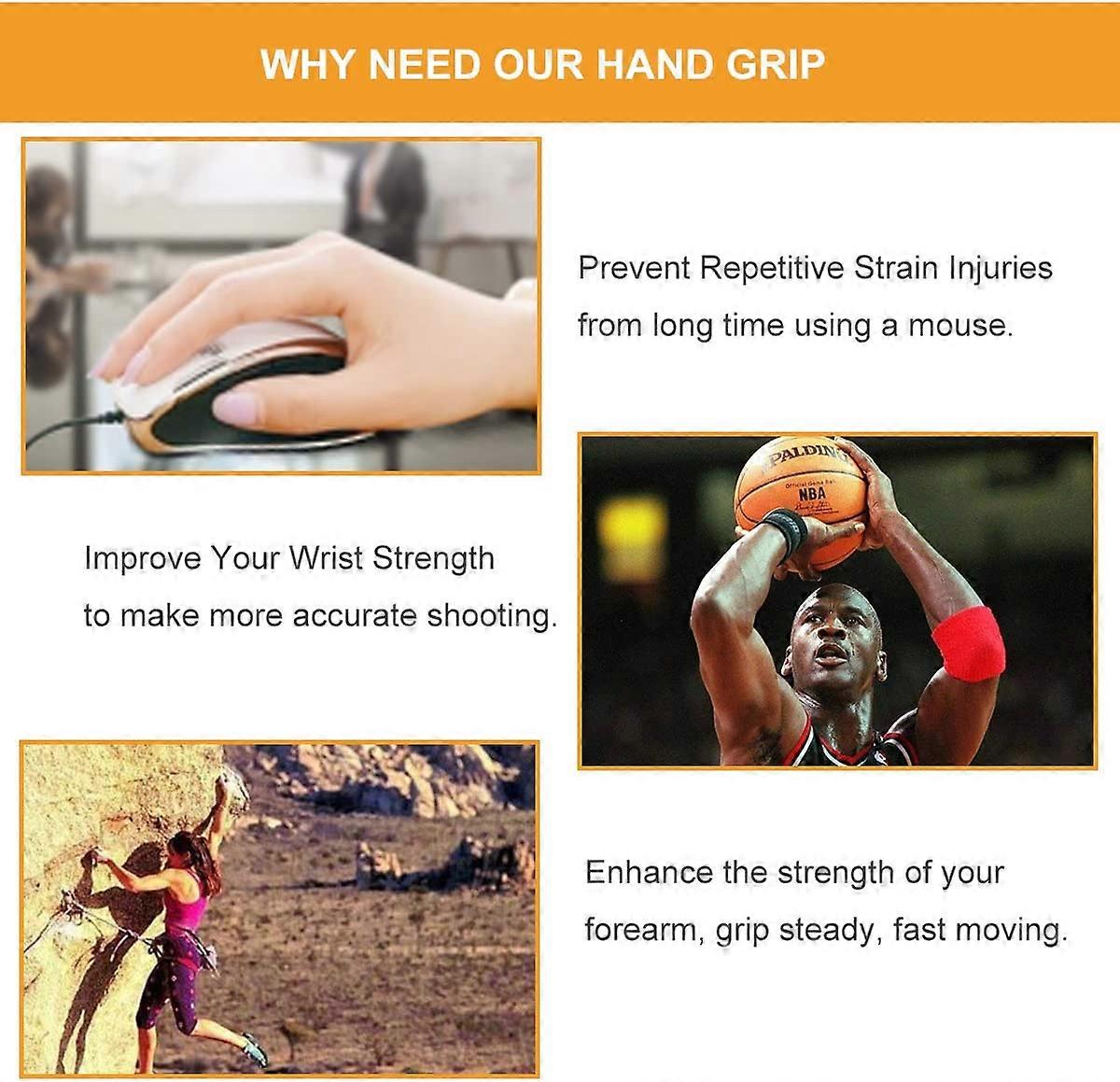 Hand Grip Strengthener(150, 200, 250 lbs),No Slip Heavy Grippers,Finger ...