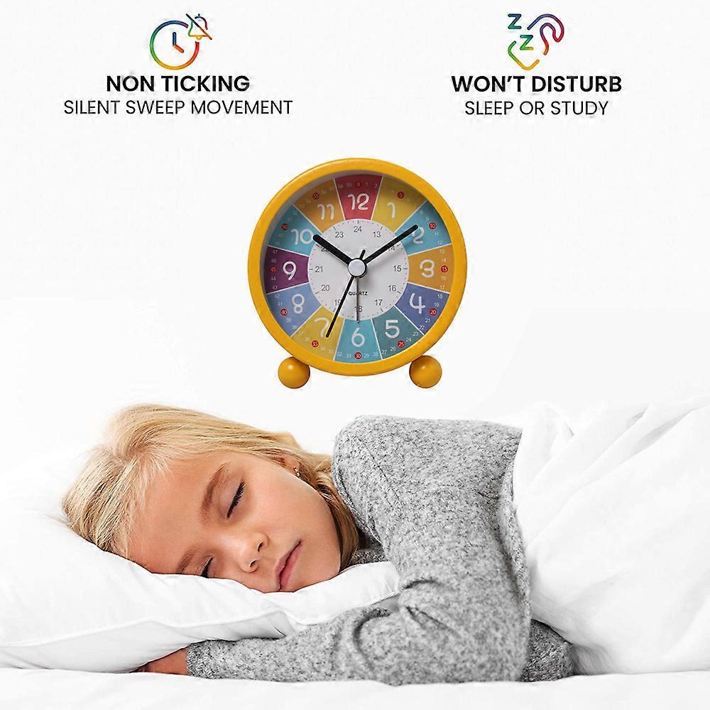 Learning Clock For Kids - Telling Time Teaching Clock- Kids Room Wall ...