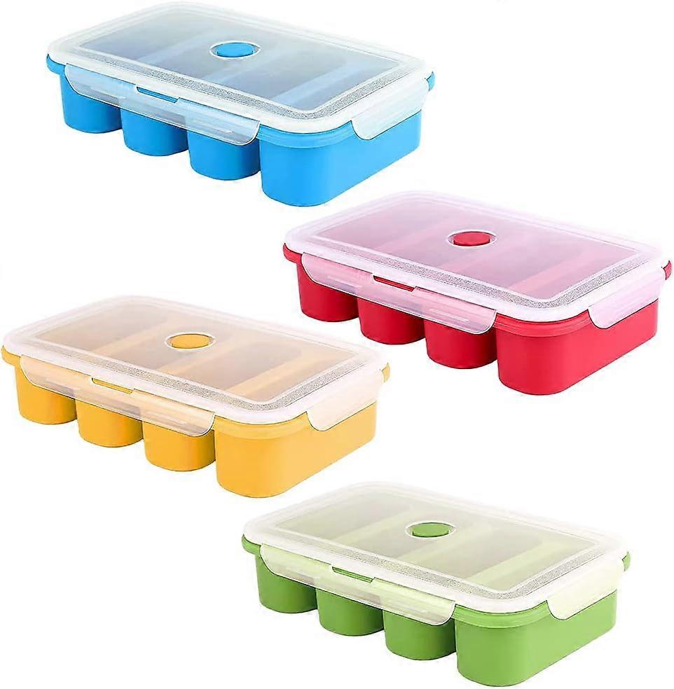 Silicone Soup Containers with Lid Ice Cup Tray Super Cubes Food Storage ...