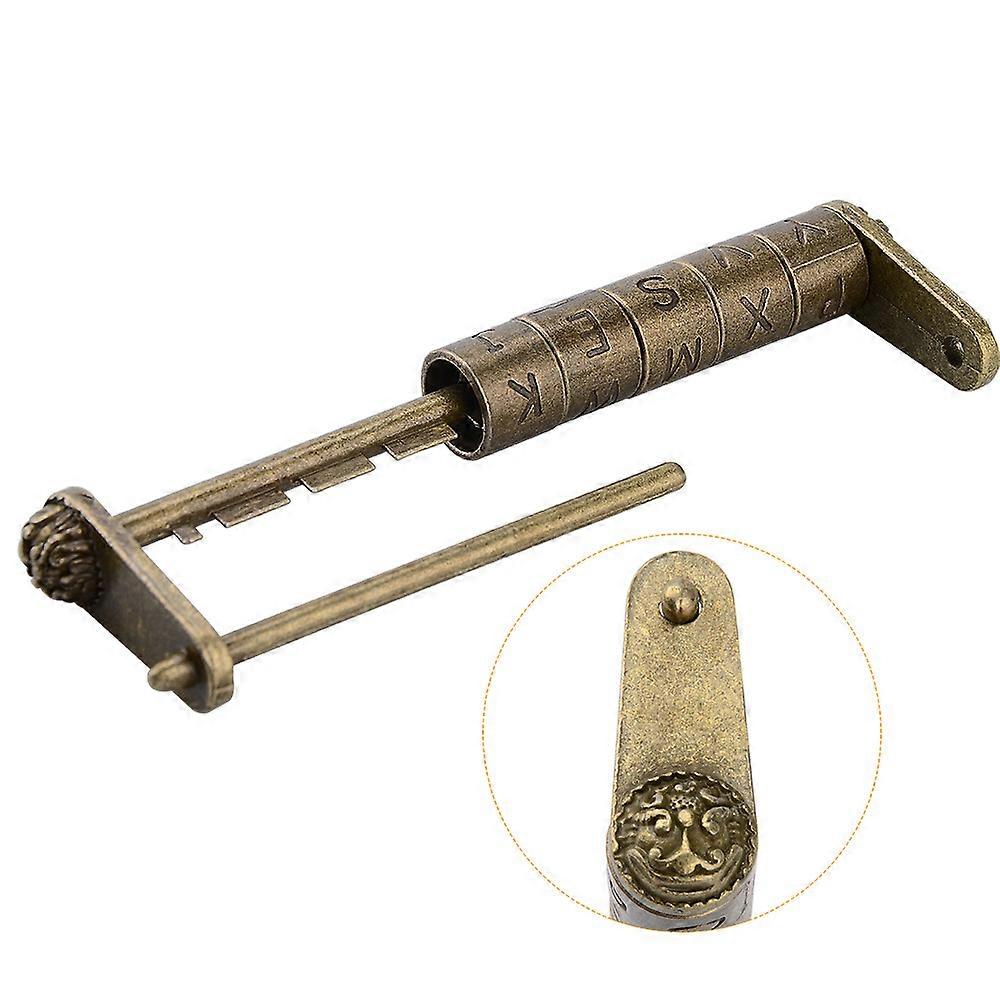 Antique Password Lock Bronze Text Code Numbers Lock Imitation Copper ...