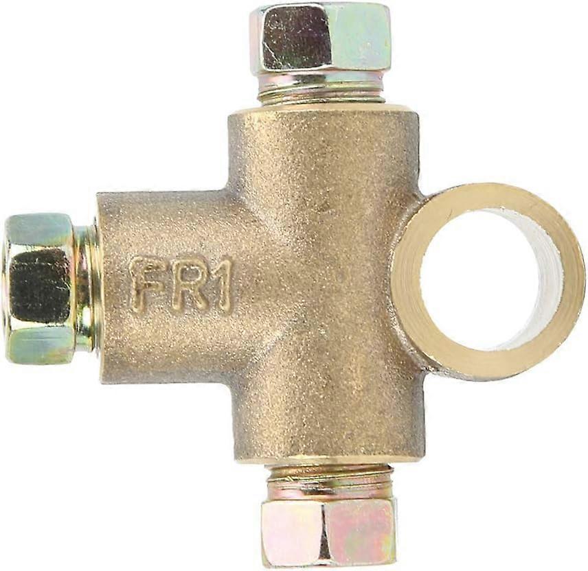 T Shaped Brake Line Tee Hose Connector 3 Way Adapter With 3 Male Nuts ...