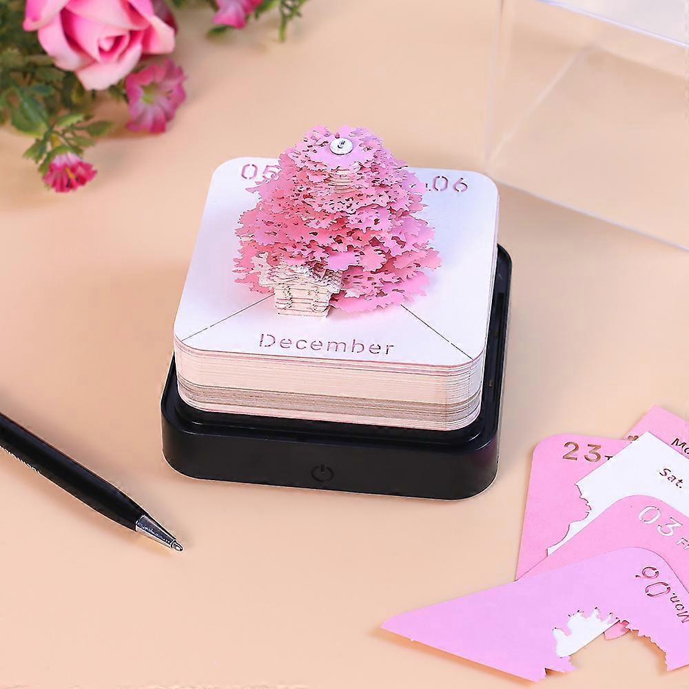 Omoshiroi Block 3D Art Notepad 3D Calendar 2024 Tree House Memo Pad ...