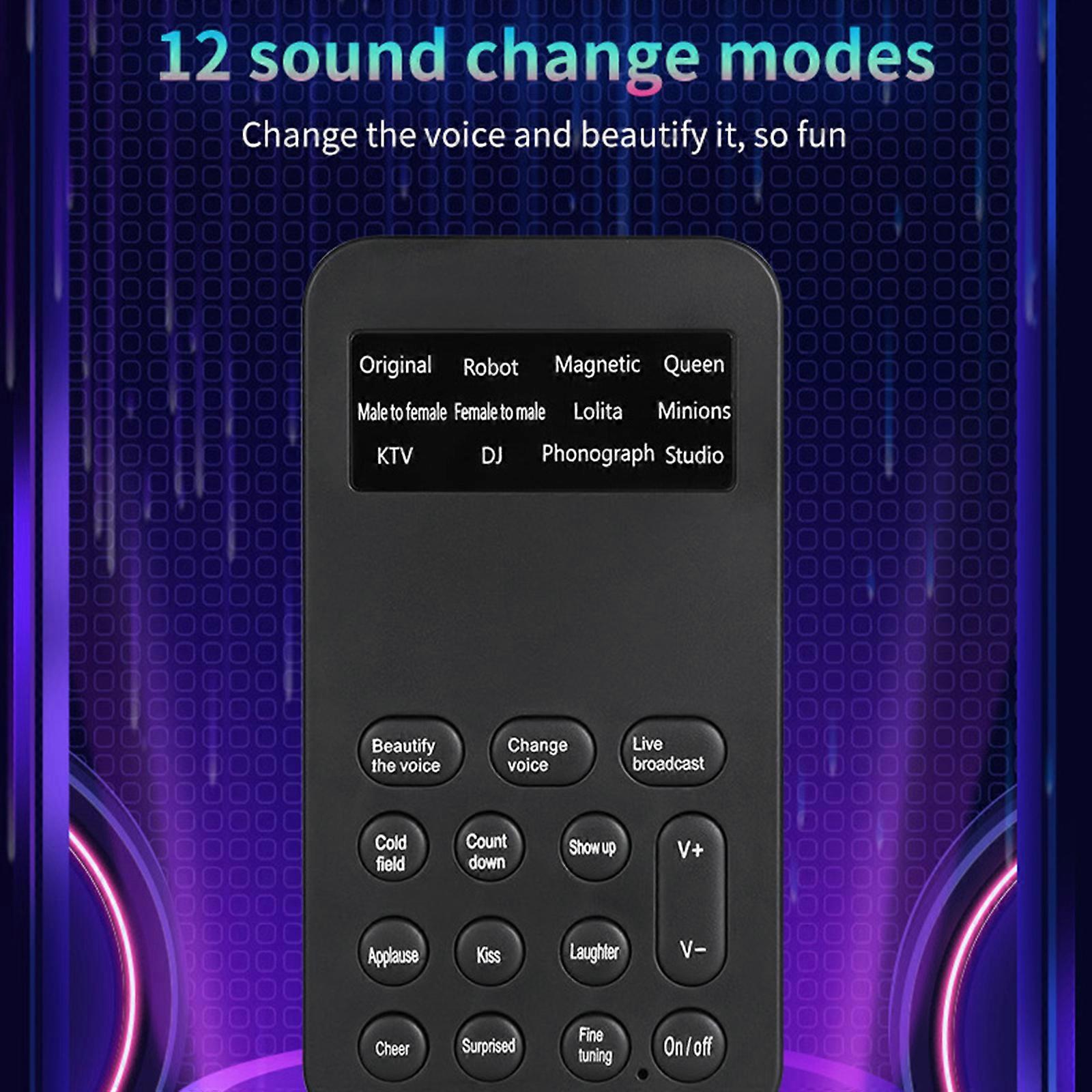 12 Sound Mode Changes Voice Changer Device Mini Voice Changer ...
