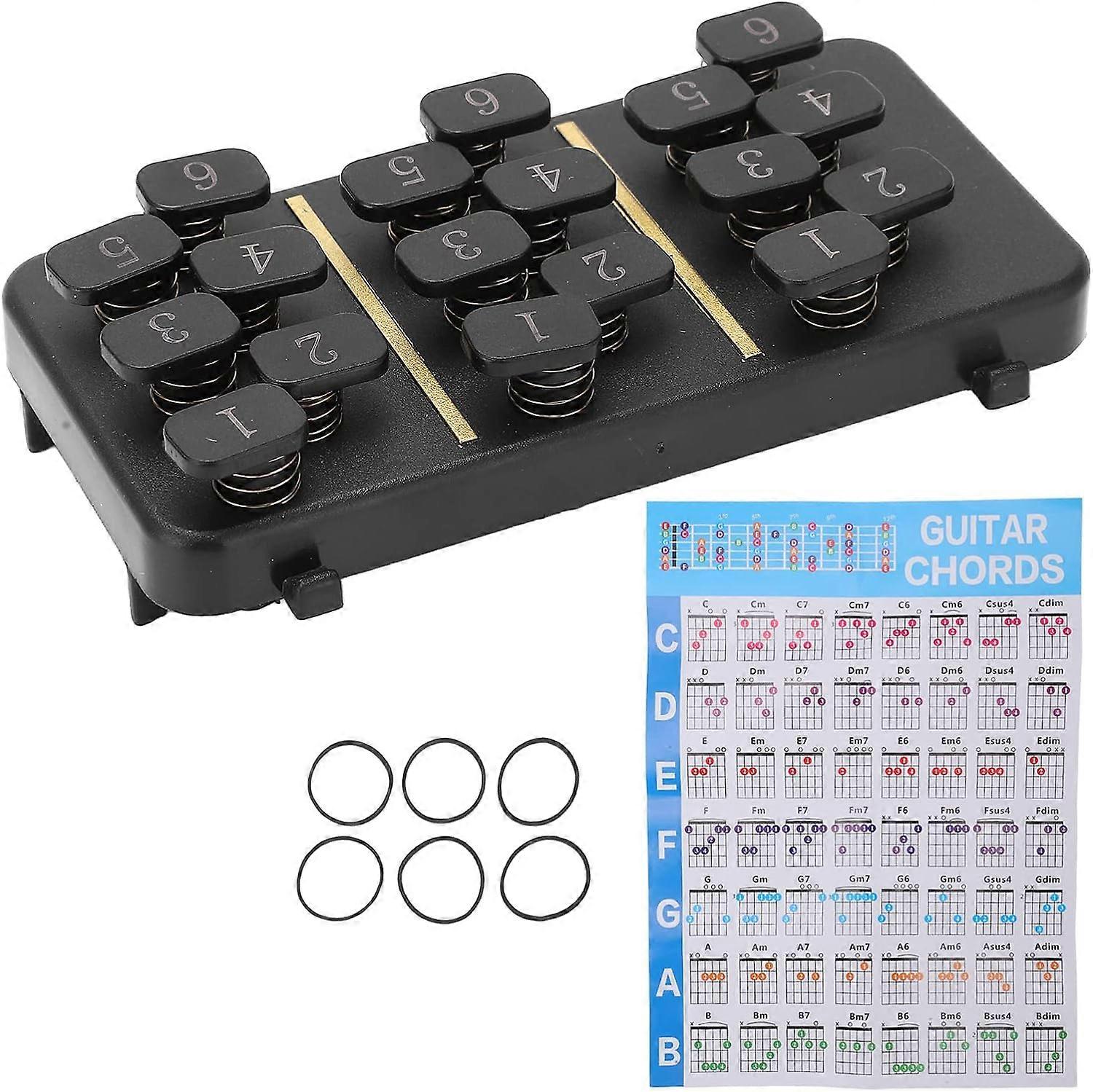 Guitar Chord Trainer, Black Plastic Guitar Chord Changer Tool Set, 8 ...