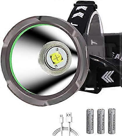 15000 Lumens Powerful Rechargeable LED Headlamp, WESLITE Long Range XHP90 Spotlight Ultra ...