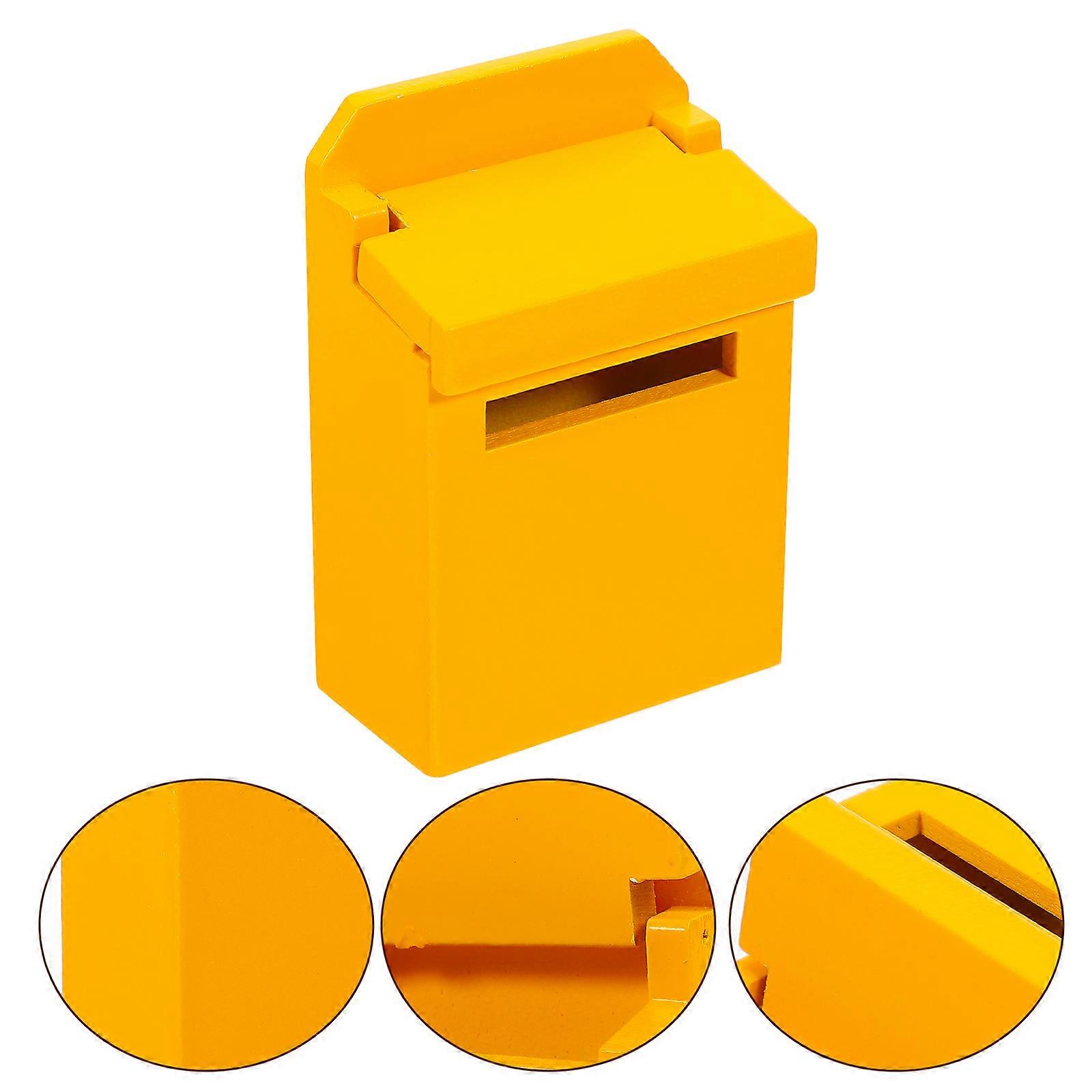 Mini Mailbox Model Miniature Mailbox Figurine Tiny Wooden Mailbox Mini ...