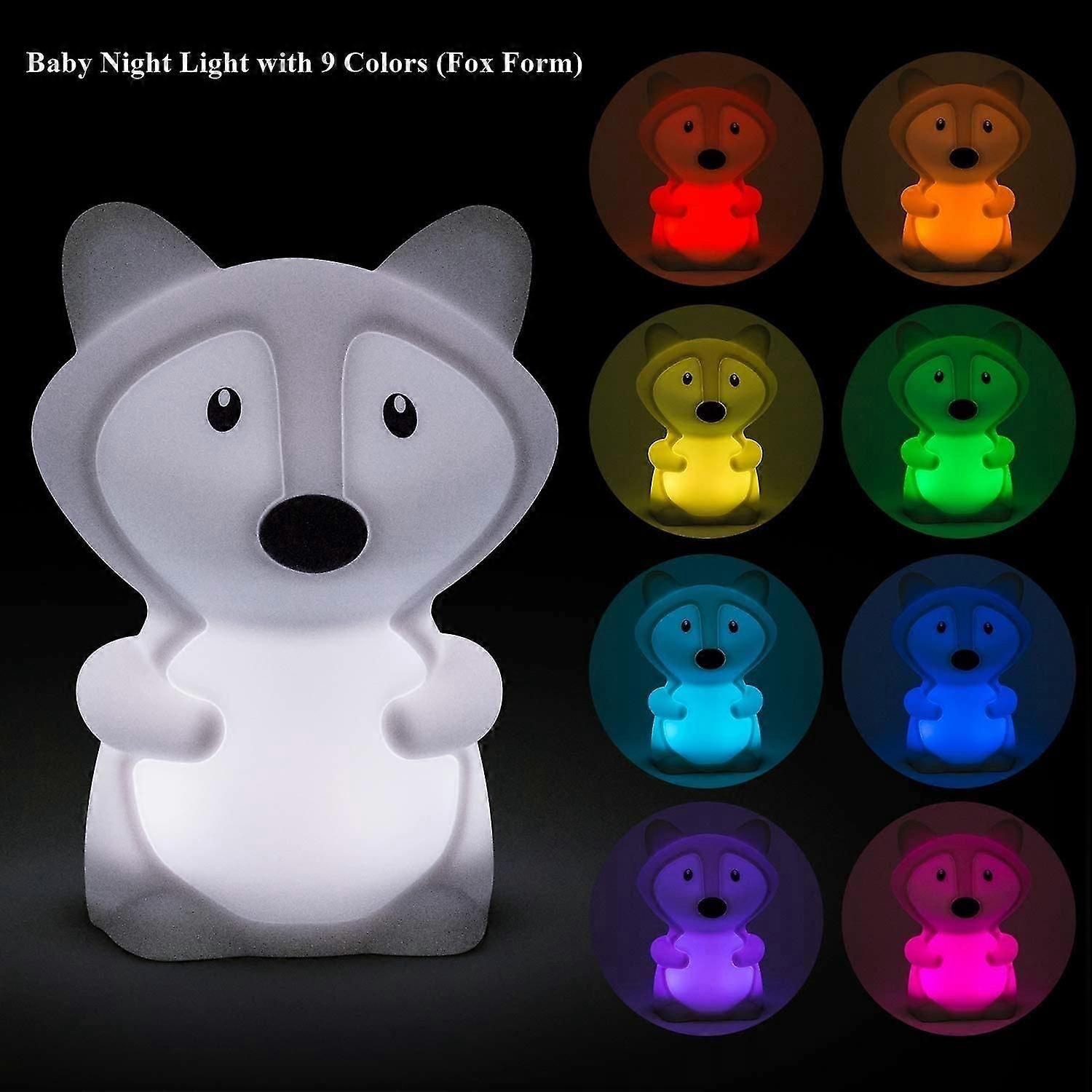 Night Light ld Bedroom Lamp Night Light Baby Night Light Fox Multicolor ...