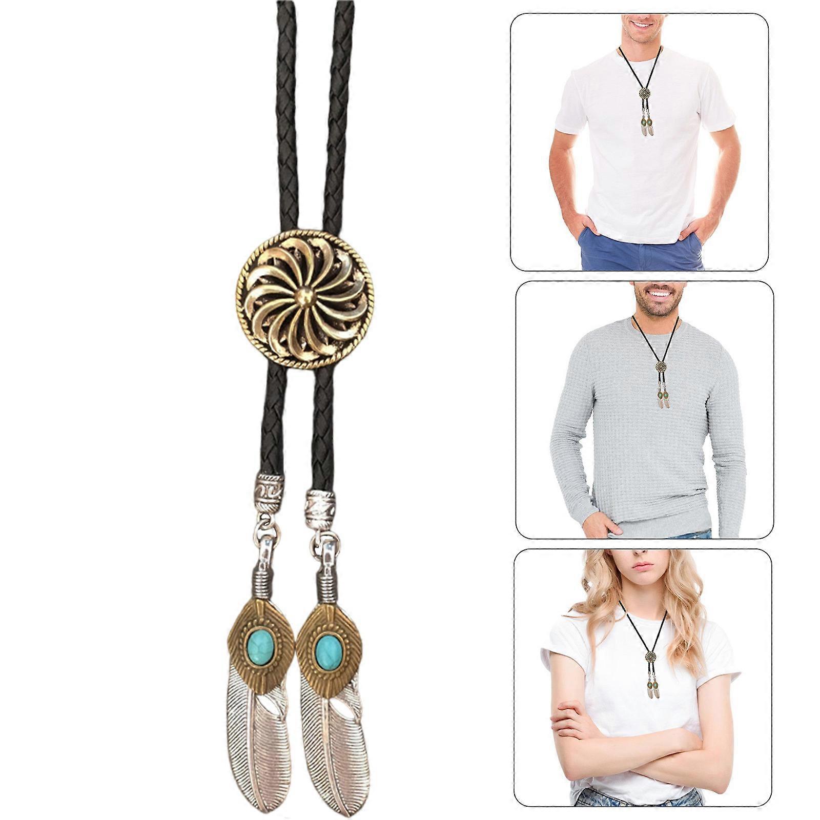 Bolo Tie for Women Men Western Bolo Tie Vintage Antique Carving Flower ...