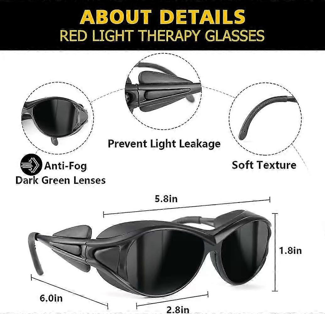 Professional Red Light Therapy Glasses,Infrared Goggles for Eye ...