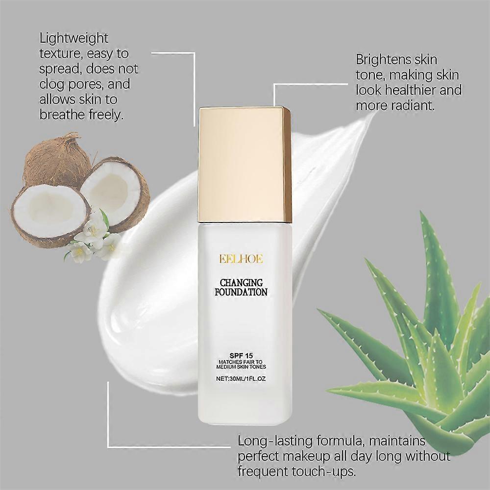 1-3X Changing Foundation Nature Colour-Changing Foundation for Women, Hydrating Magic Skin ...