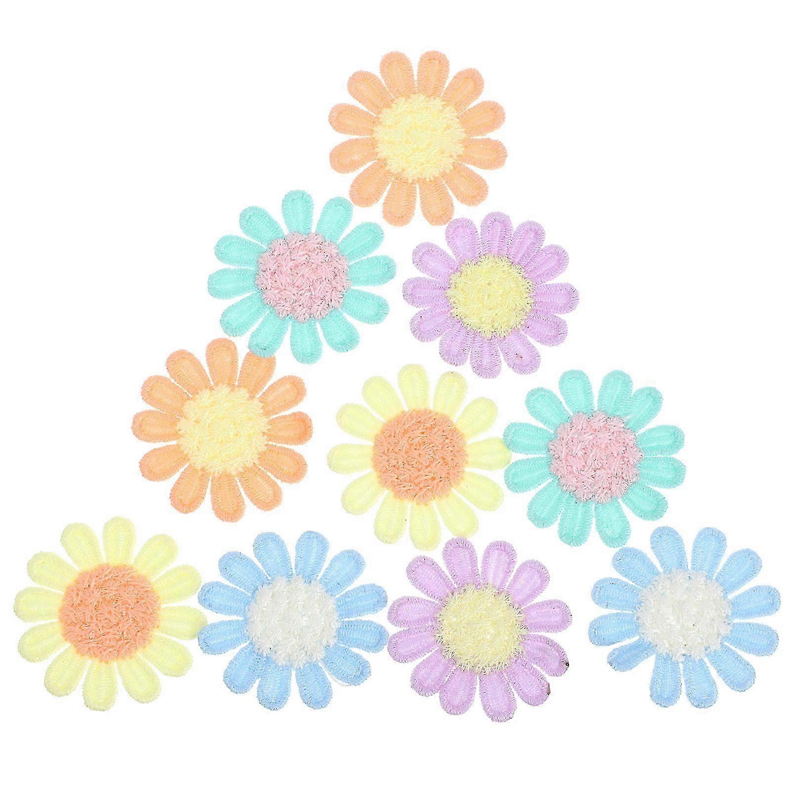 Clothing Patch Applique Bag Repair Decorations Green Flower Shape 4.3X4 ...