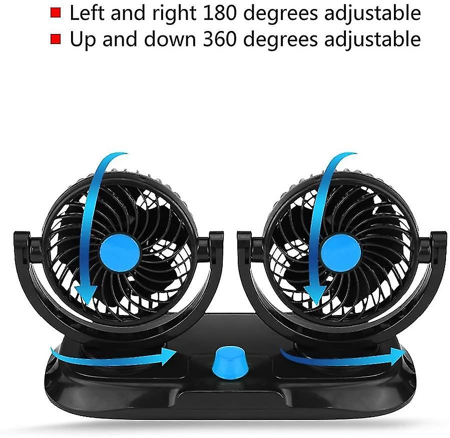 Car Cooling Fan Air Conditioner Fan 2 Speed Fan With 360 Rotation And ...