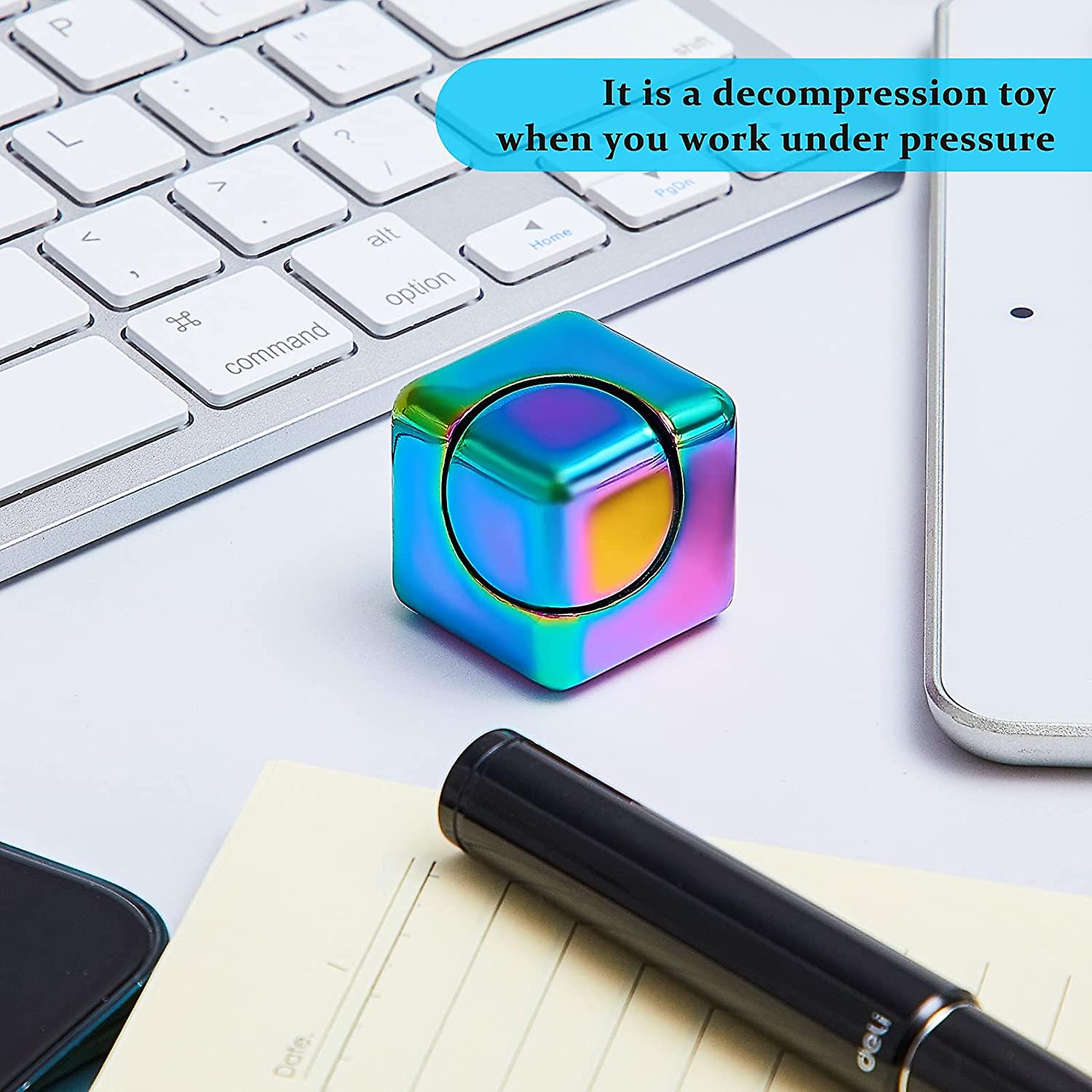 Fidget Cube Spinner Anti-anxiety Focusing Fidget Toys 4-in-1 Toy ...