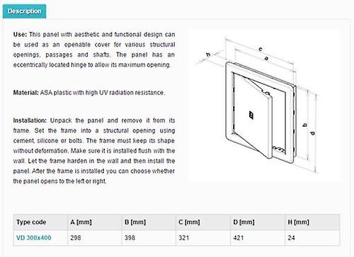 Prostko Ltd Service Flap HIPS White Plastic / Access Panel – Push-to ...