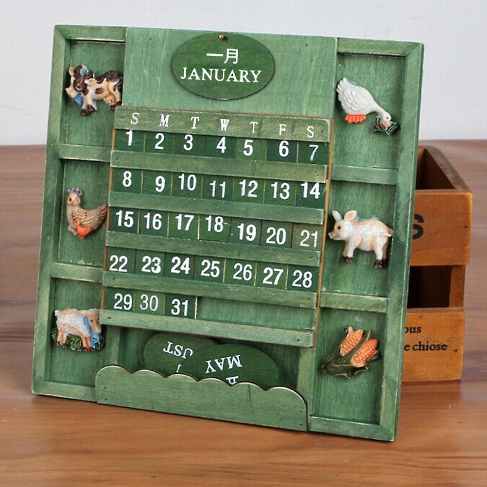 Vintage Calendars Rustic Perpetual Calendar Wooden Calendar Plaque ...