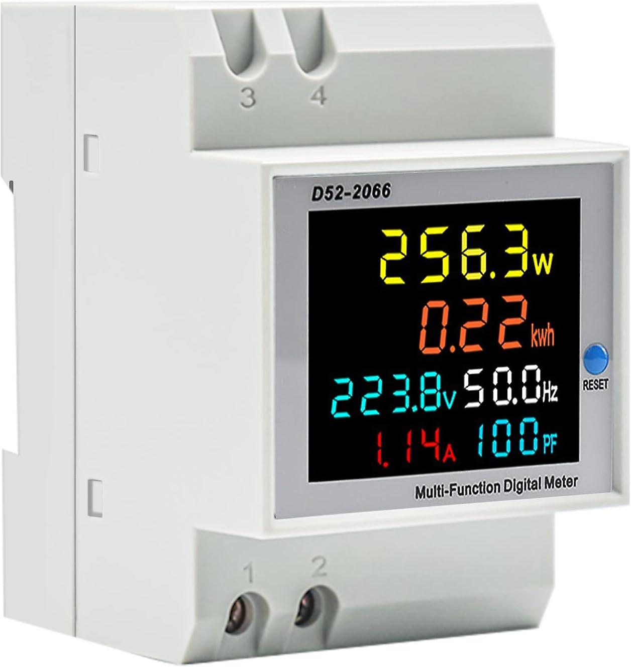 Single Phase Electric Wattmeter, Digital Electricity Meter AC 40-300V ...