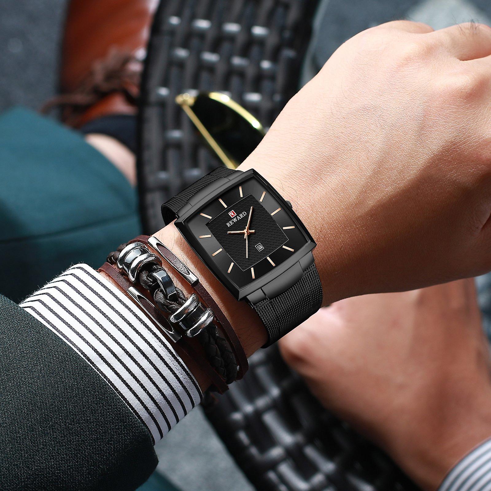 Men's business mesh strap watch quartz waterproof watch mzmw-62009 ...