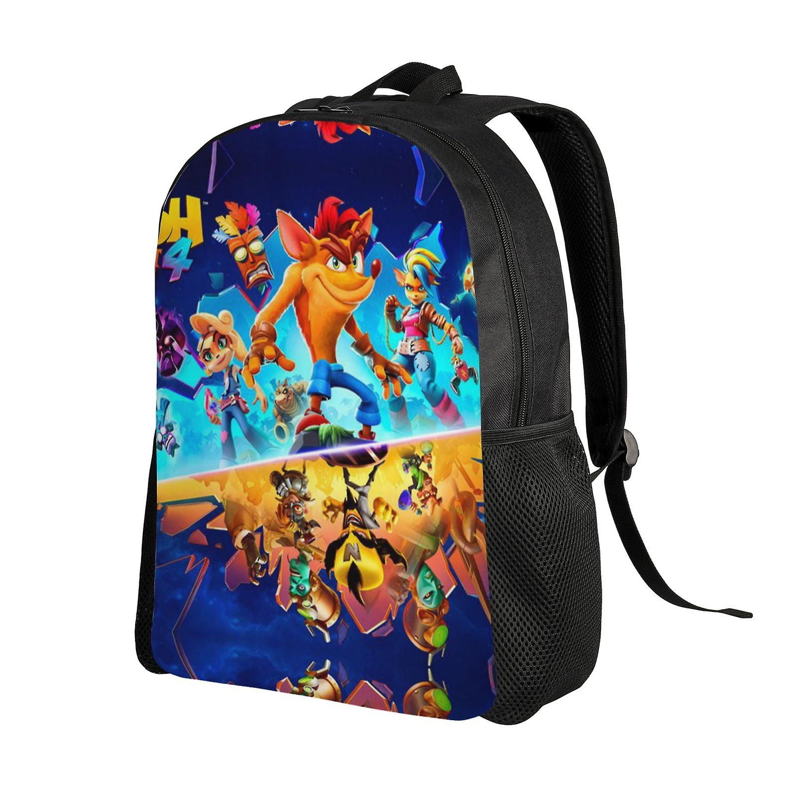 Crash Bandicoot Funny Backpack Daypack for Travel Anime Bag Notebook ...