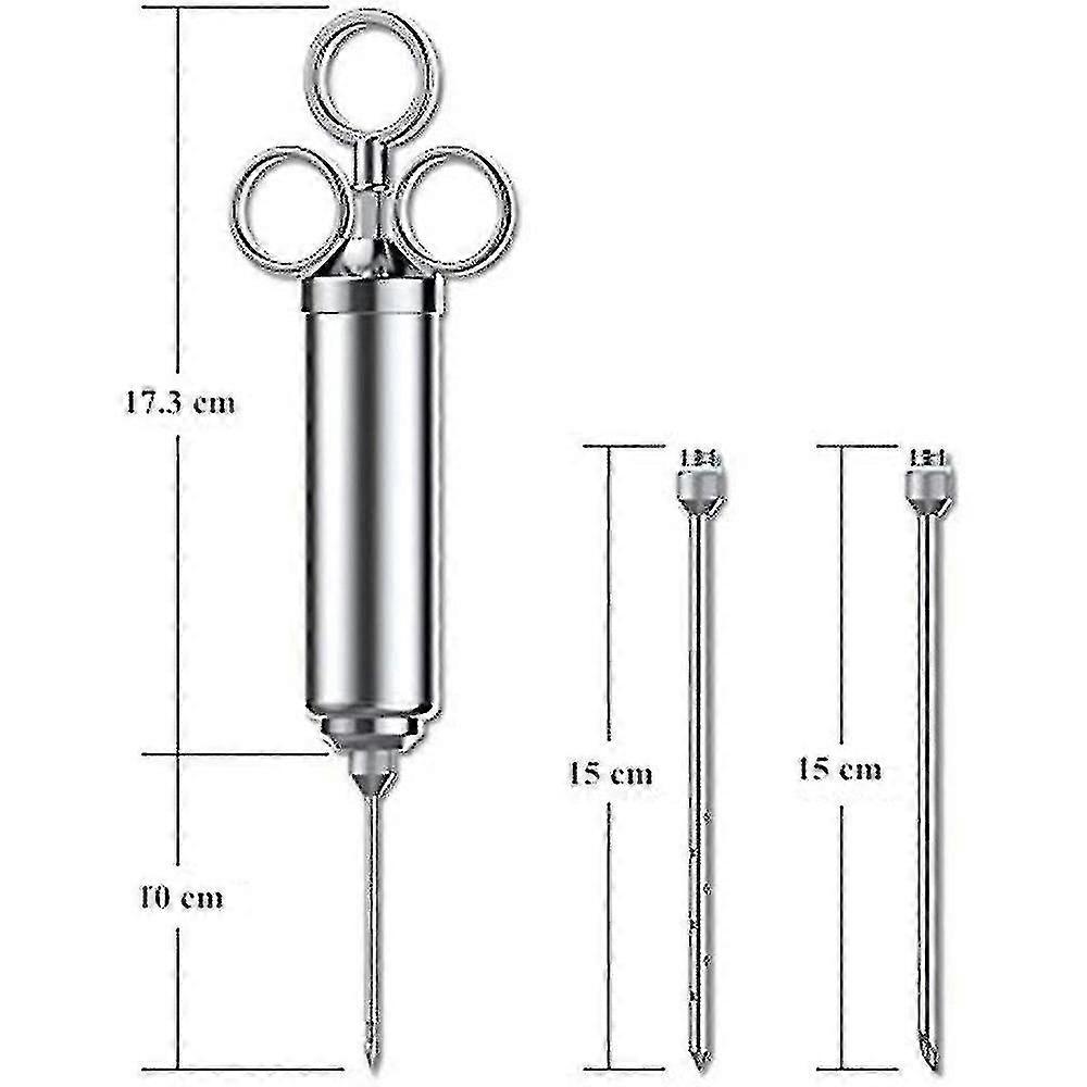 Heavy Duty 304 Stainless Steel Meat Injector Kit With 60ml Large ...