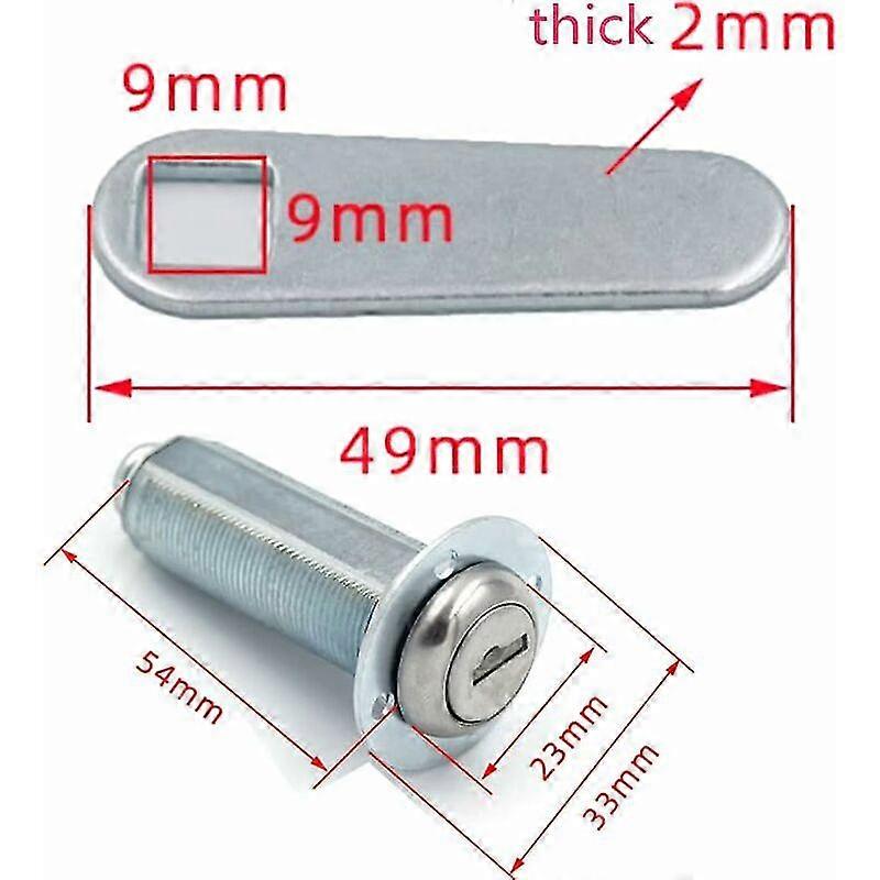 Extra Long Cam Lock with Key Code 8025, 2" Weatherproof RV Lock, Thick ...