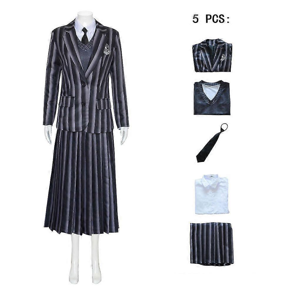 Adult Wednesday Dress Addams Cosplay Costume Wednesday Addams Nevermore ...