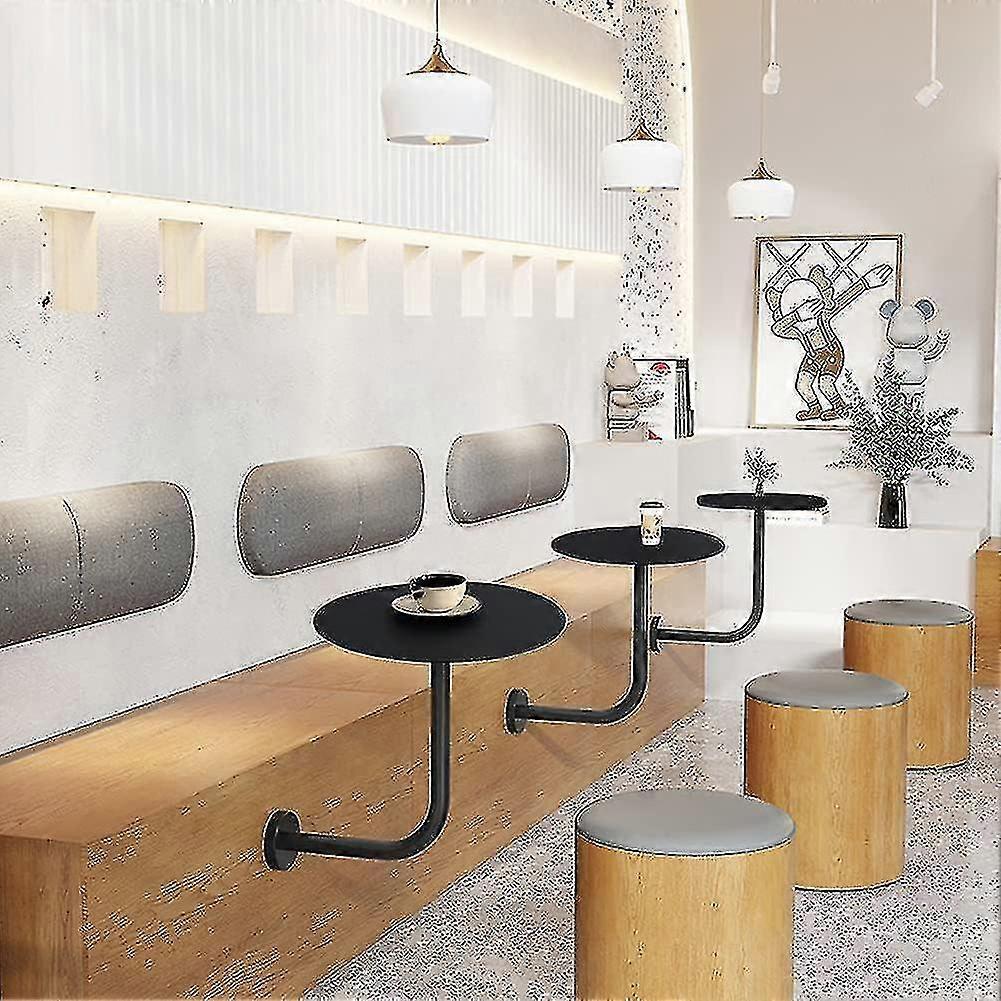 Mid-century Round Bar Table, Mounted Bistro Cocktail Table With Metal ...