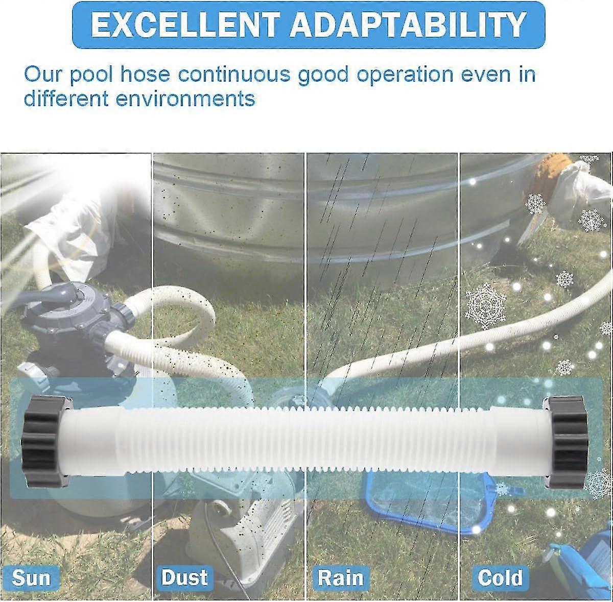 11535 Pool Filter Pump Hose - 16 Inch Interconnecting Hose For Above ...