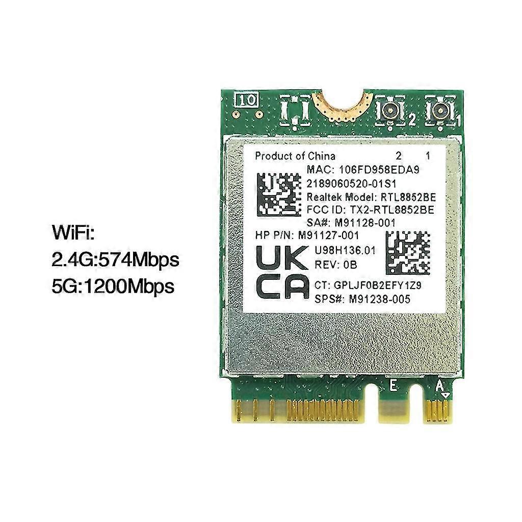 Wifi 6 Dual-band Ax1800 Realtek- Rtl8852be M2-ngff Adapter Bluetooth ...