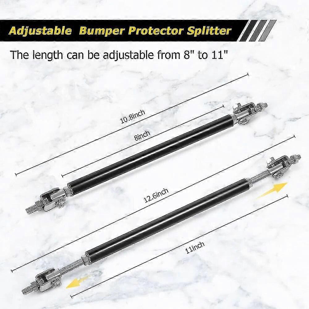 200mm Adjustable Front Bumper Lip Splitter Strut Rod Tie Support Bars ...
