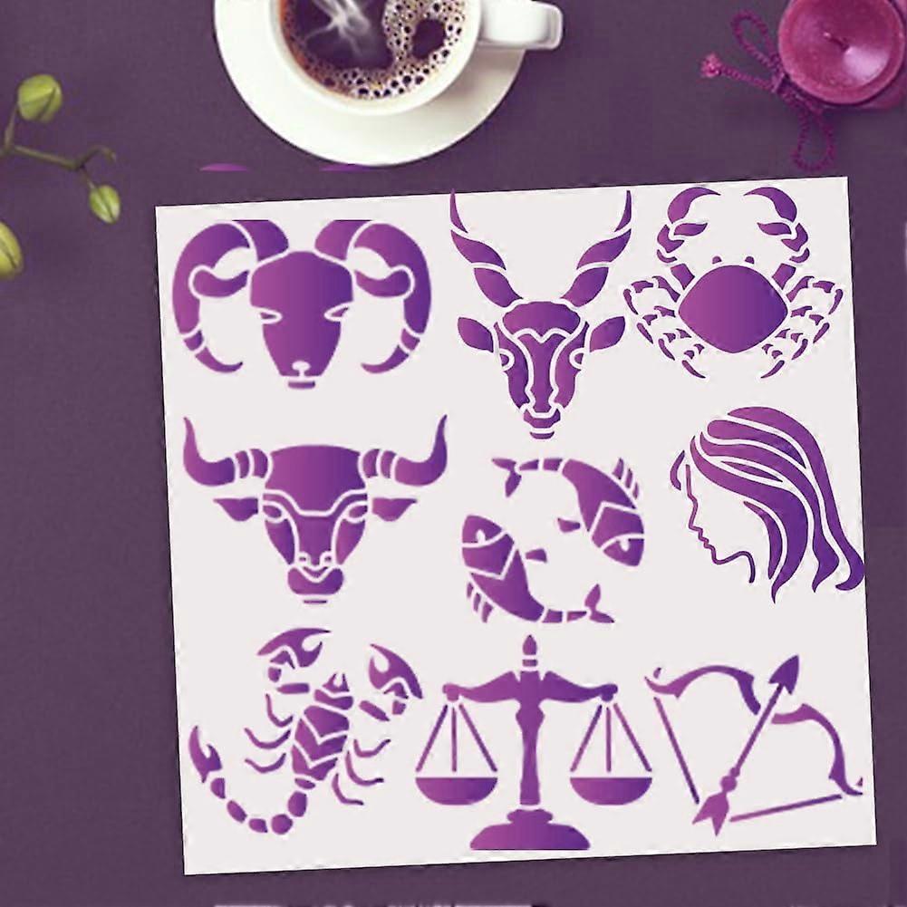 2pcs 12 Zodiac Signs Stencil 12 Constellations Craft Stencil with Paint ...