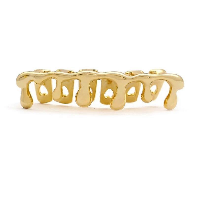Gold Teeth Grillz Drip Shape Grills Dental Top Bottom Grillz Hip Hop ...