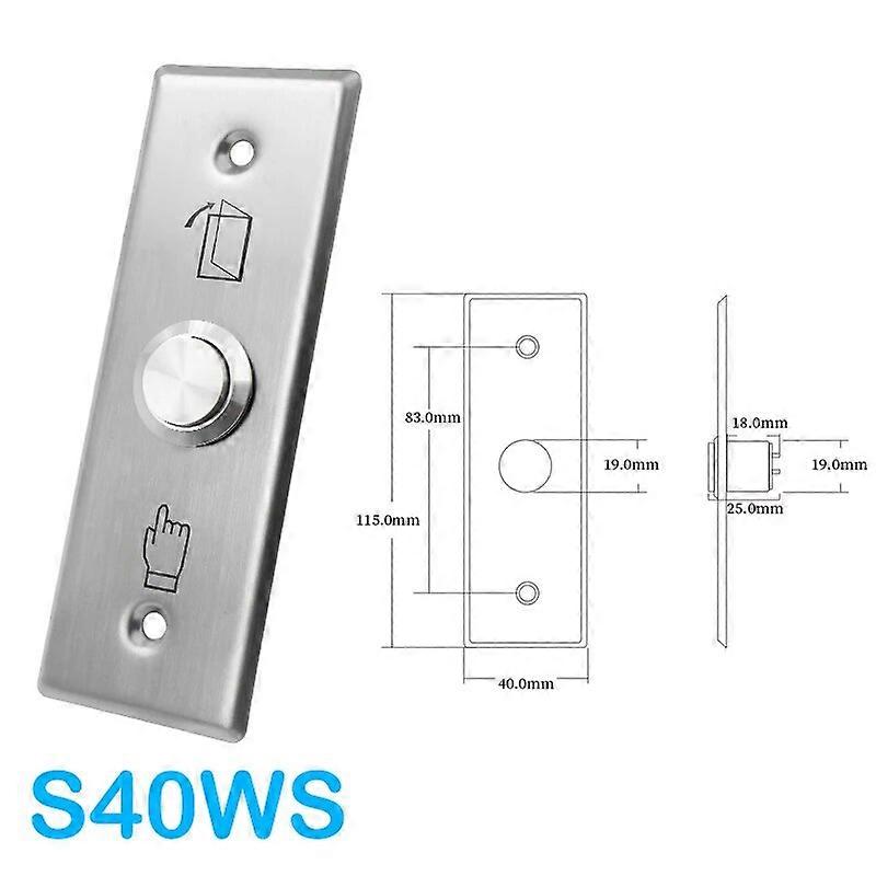 Stainless Steel Exit Button Push Switch IP67 Waterproof Exit Door Sensor Opener Release for Home ...
