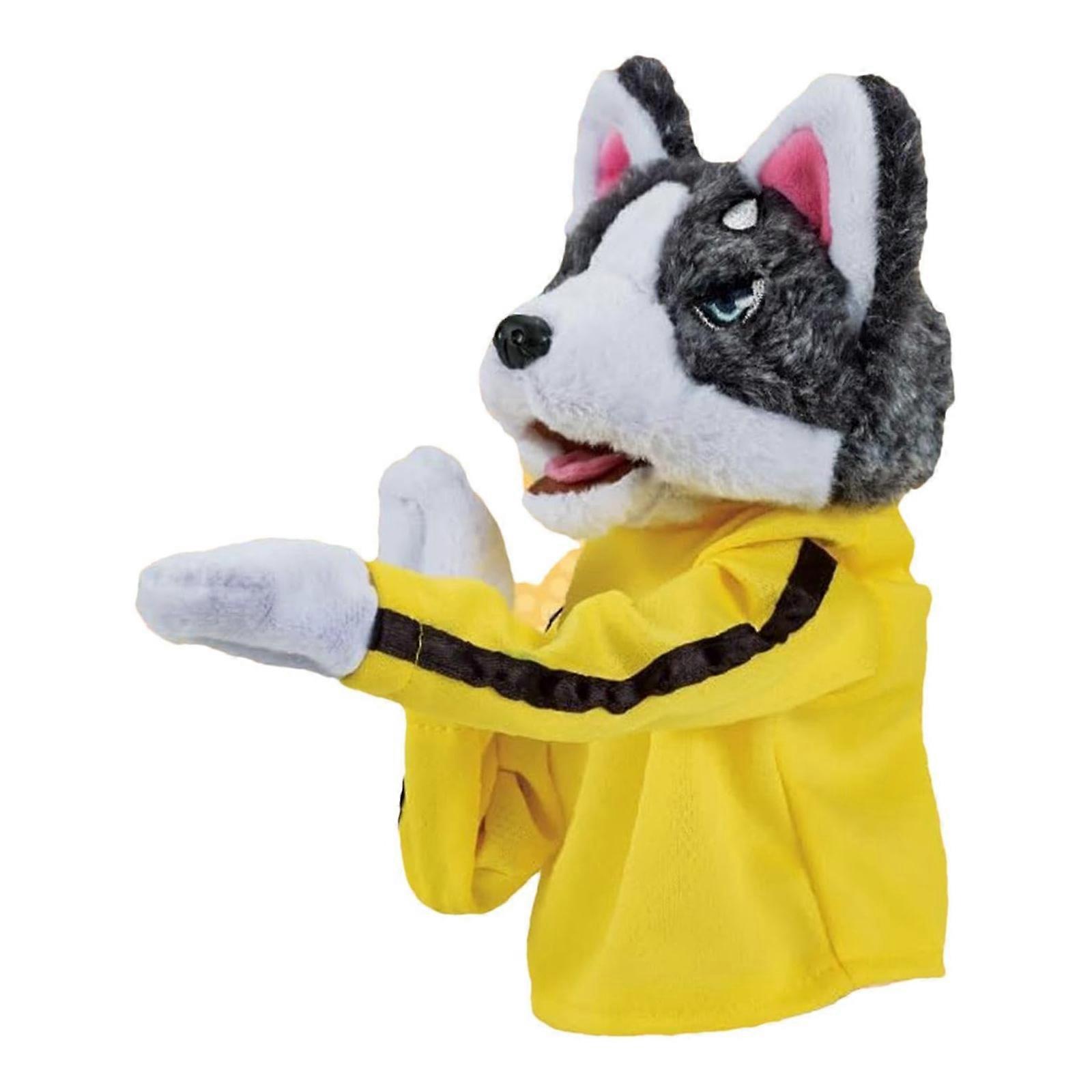 Interactive Boxer Plush Dog Puppet With Sound & Boxing Action, Ideal ...