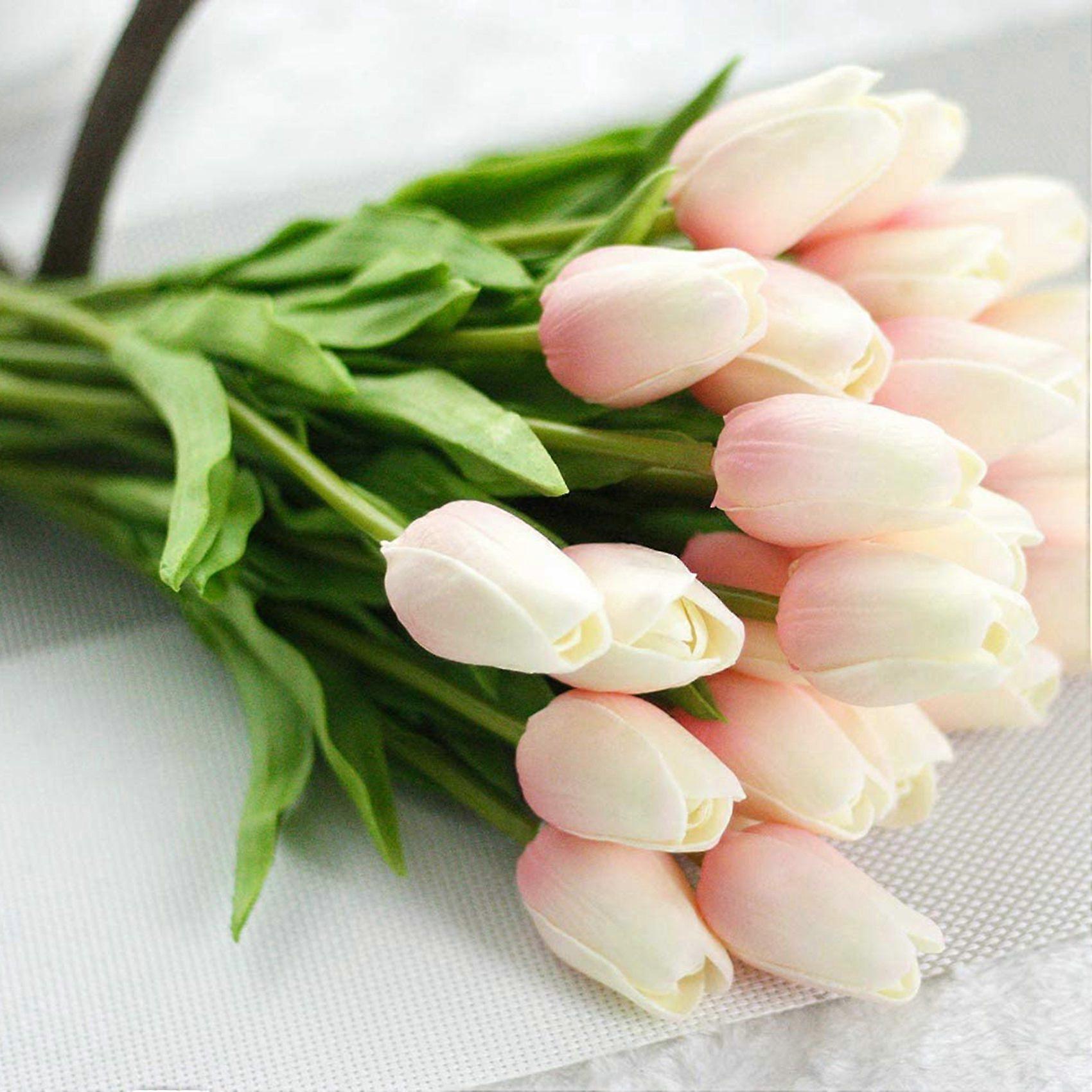 30Pcs Artificial Tulips Flowers Real Touch Tulips Holland PU Bouquet ...