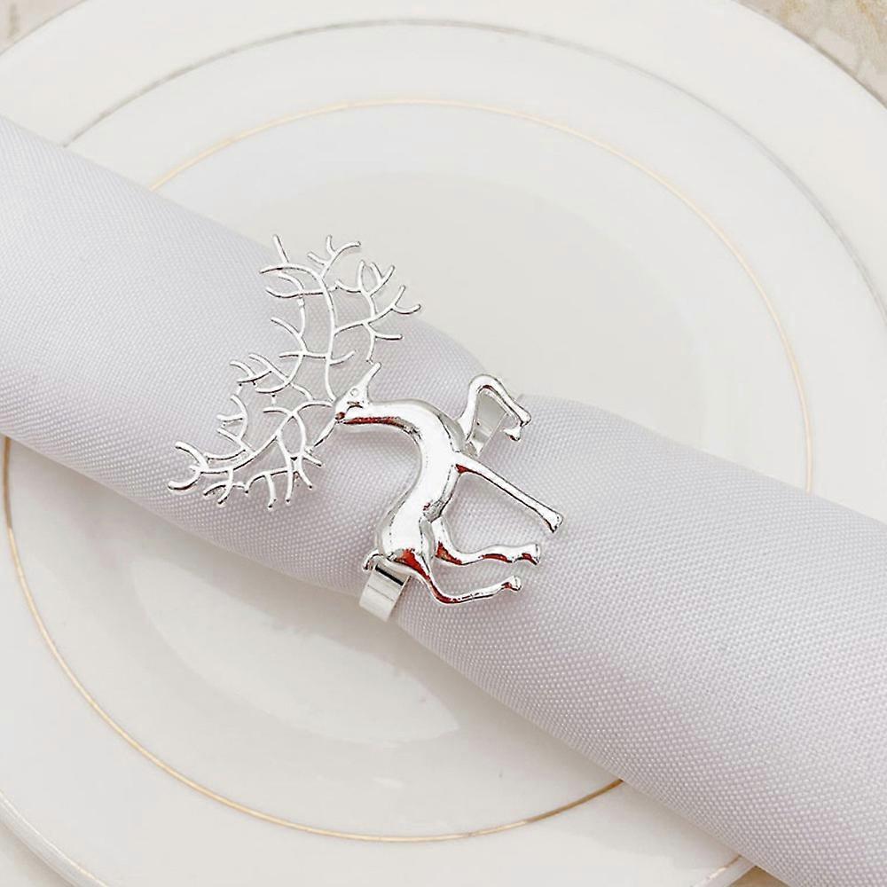 Christmas Napkin Rings Elk Deer Shaped Napkin Holders Buckles Festival ...