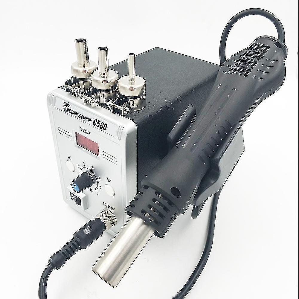 Pistolas de calor tipo pistola de aire caliente 858d soldadura por reflujo desoldering smd110v ...