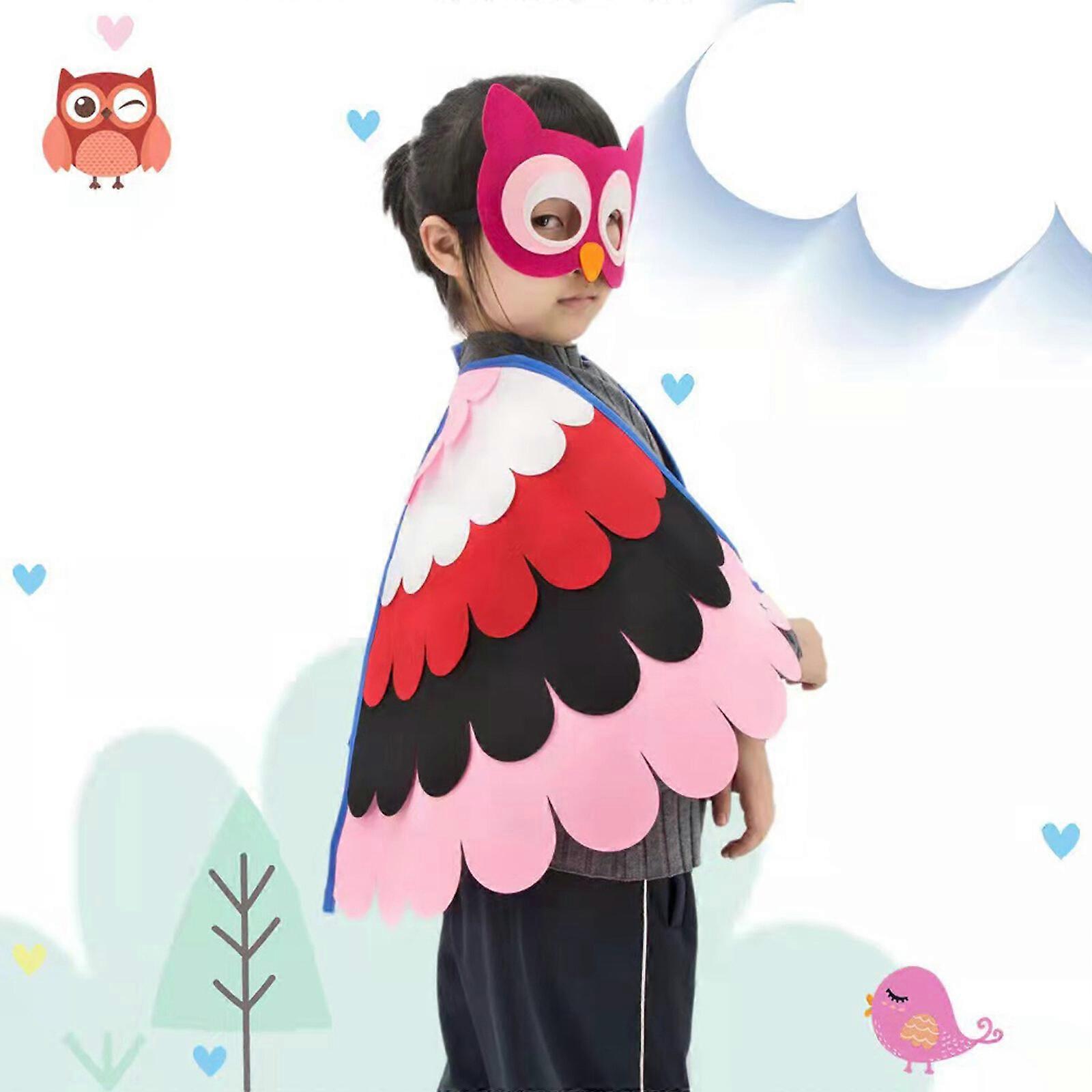 Girls Bird-Costume-Peacock-Wings for Kids with Bird-Mask as Owl Eagle ...