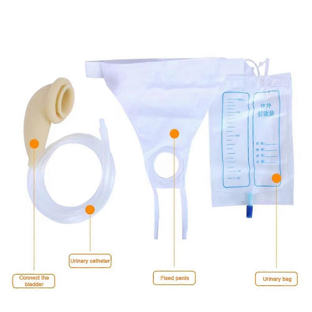 Wearable Urinal for Men Elderly, Reusable Silicone Urine Bag Bedridden ...