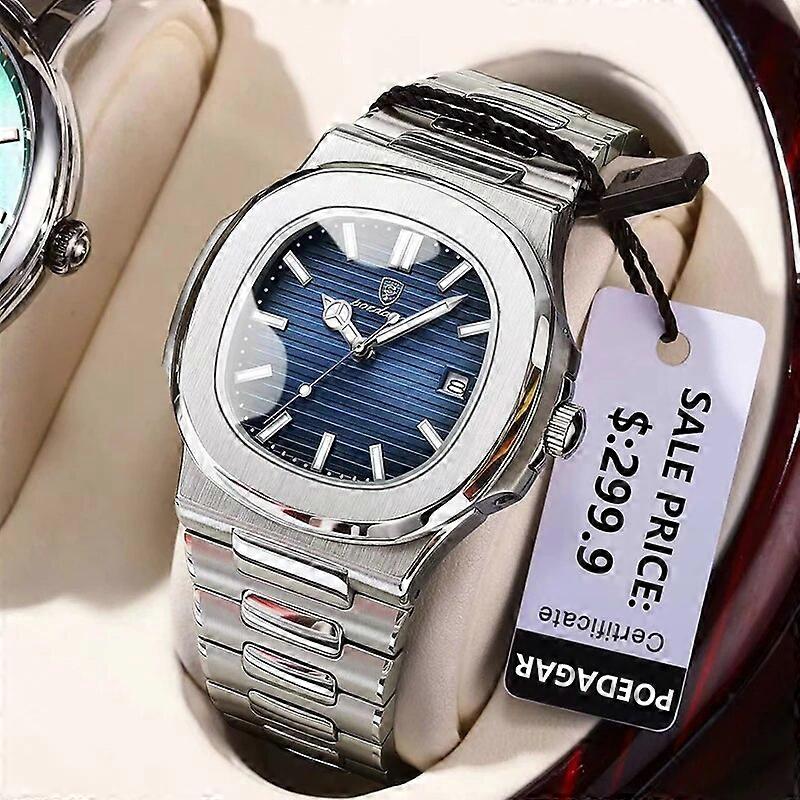 Stainless Steel Watch Men Luxury Brand Business Luminous Waterproof ...