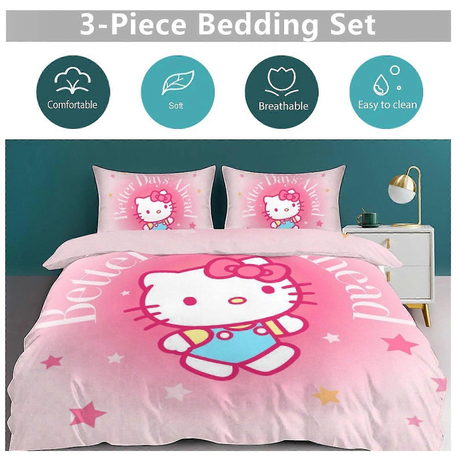 Bedding set JP275 Hello Kitty Smile Comforter Set with Sheets - 3 Piece ...