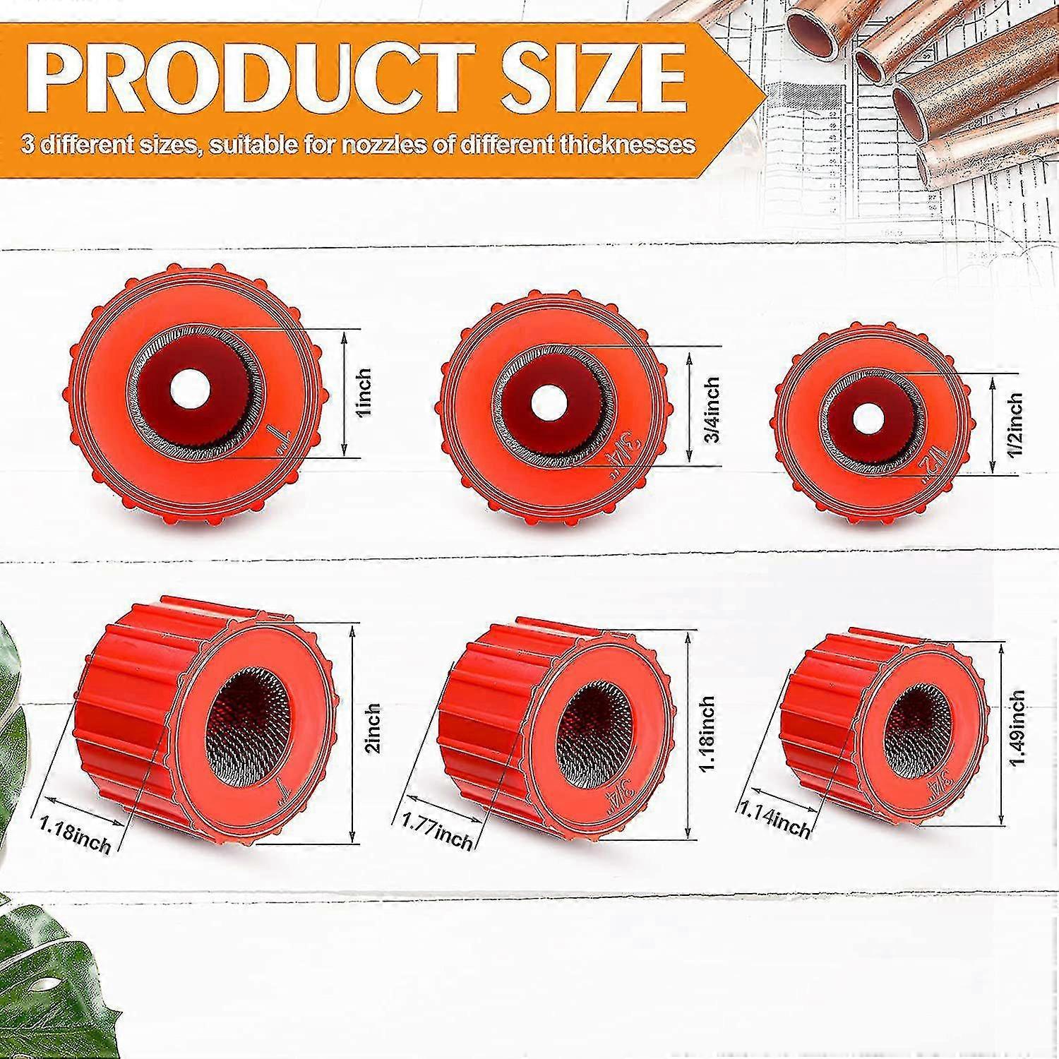 6 Pieces Copper Pipe Cleaners, Handy Sized Plumber, Tube Cleaning Brush ...