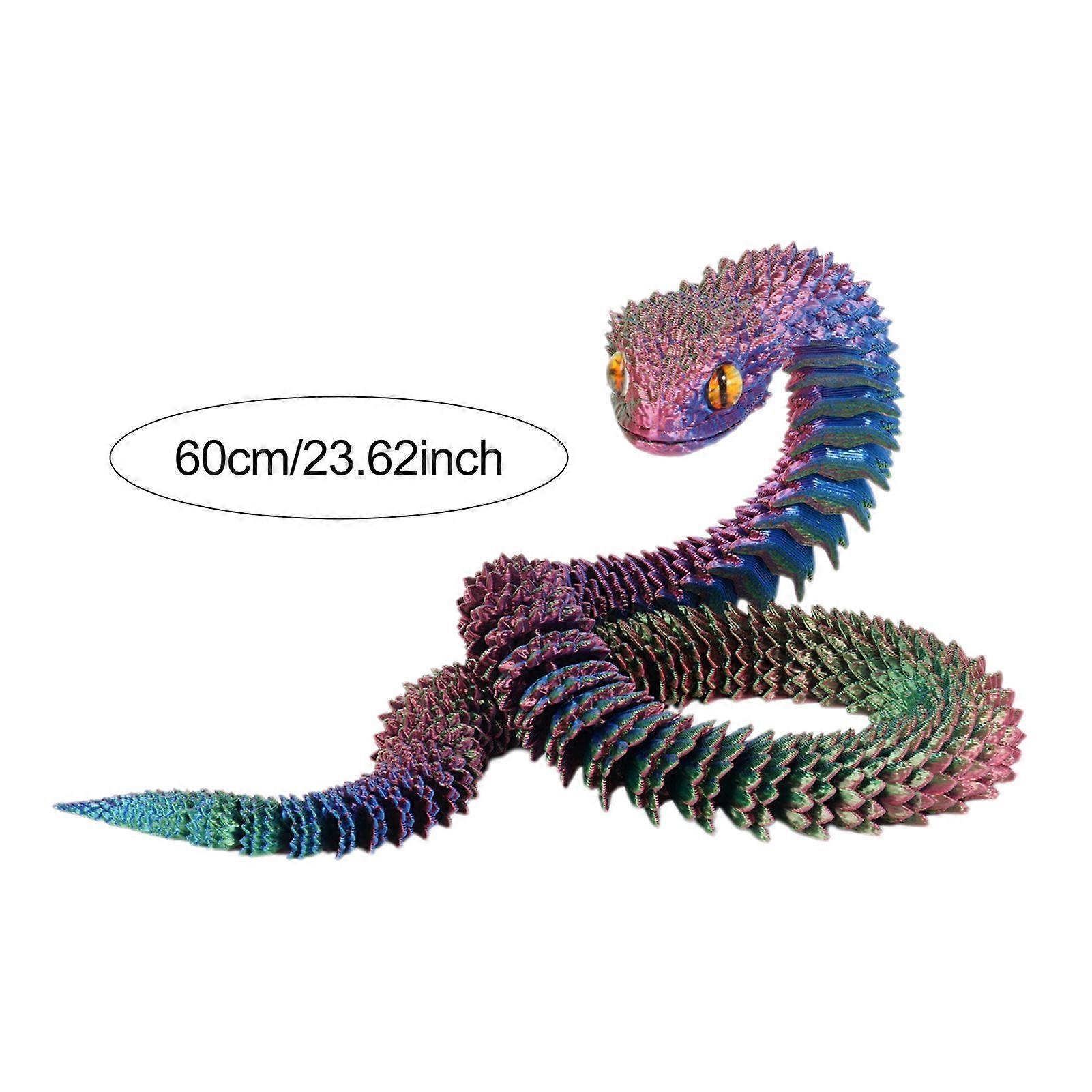 3D Printed Snake Toy 60cm Desktop Articulated Snake with Flexible ...