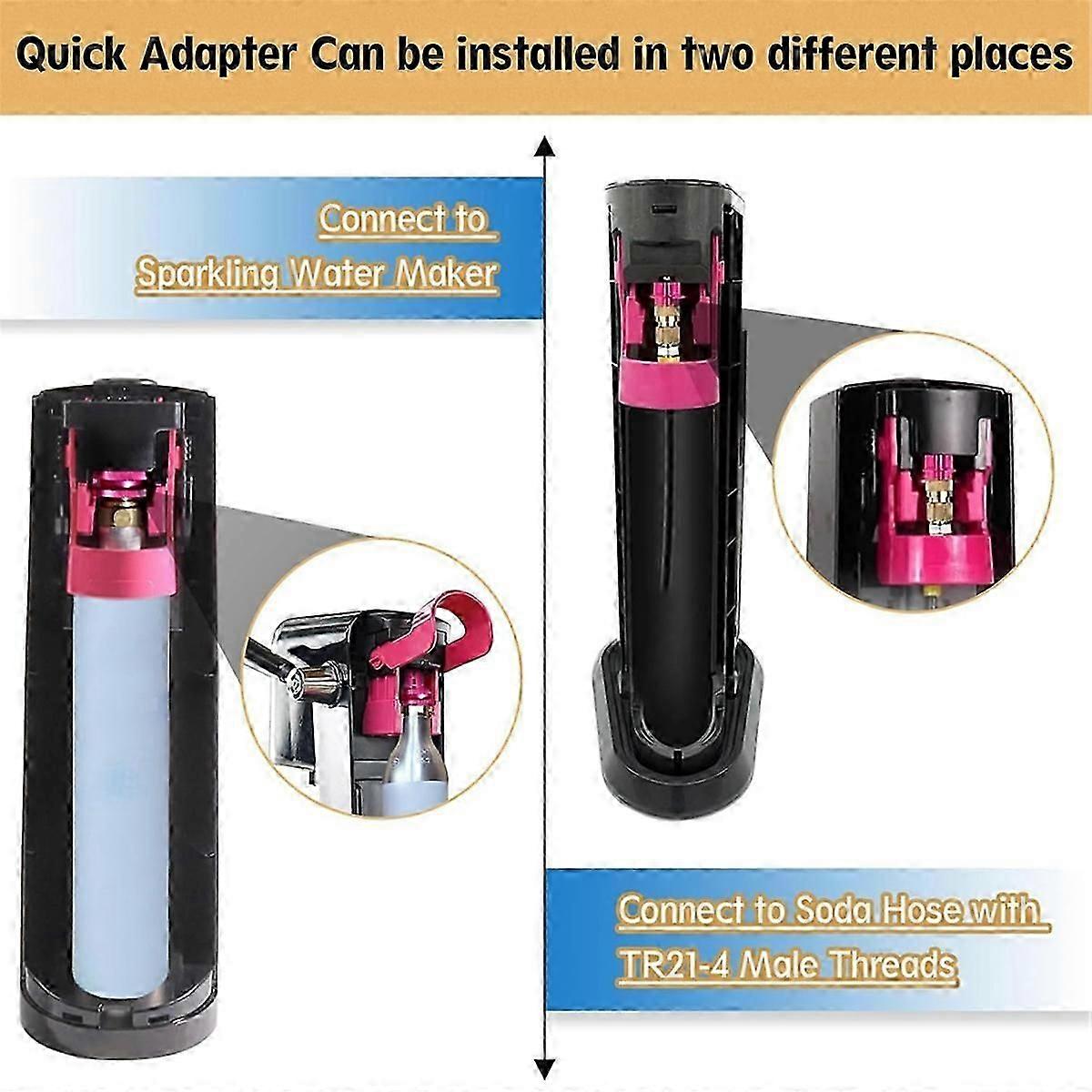 Co2 Quick Adapter for Soda Water Machine for DUO/ART/,Co2 Tanks Adapter for Soda Bottle with ...