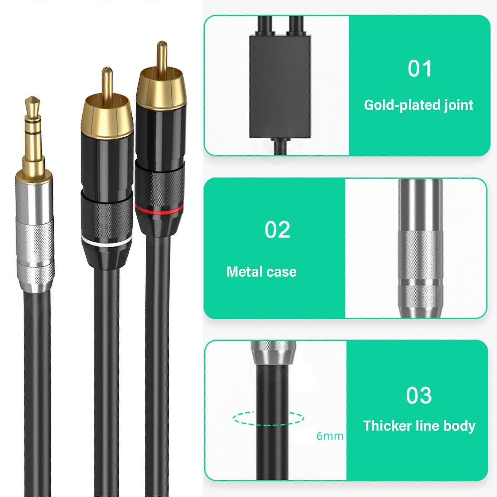 Double Male to 3.5mm Adapter Cable 3.5mm to Male Stereo Cord for ...